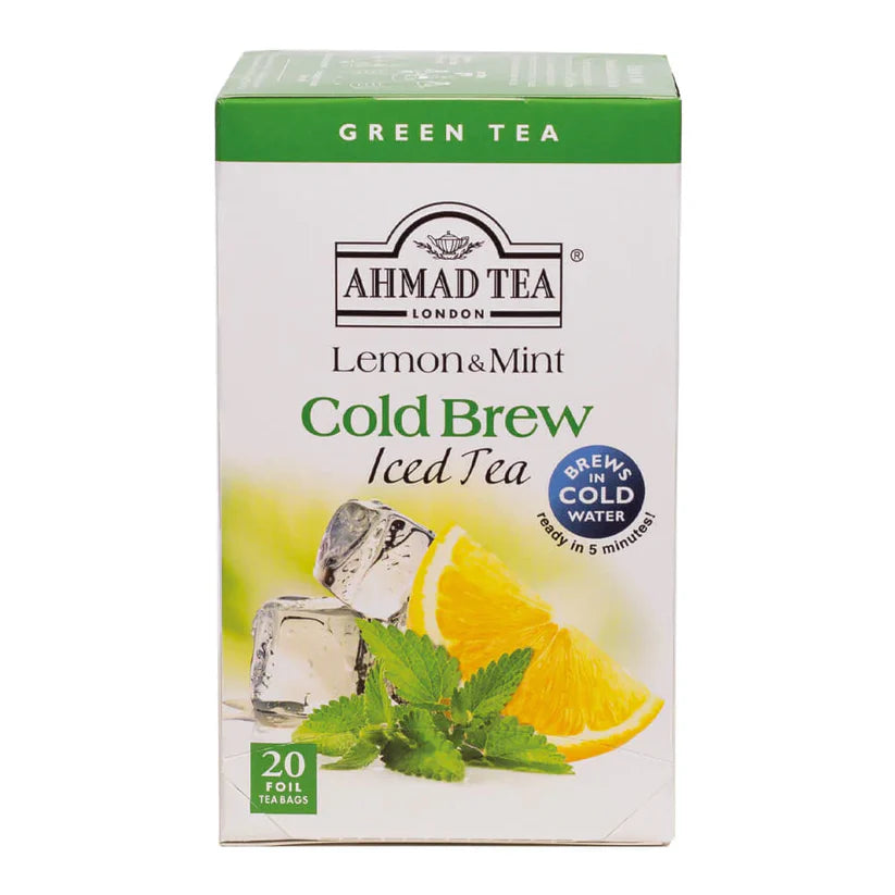 Ahmad Tea Lemon & Mint Cold Brew Iced Green Tea - 20 Foil – The Coffee Hub
